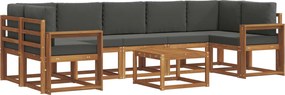 Venkovní pohovková souprava 8 ks Přirozená a Anthracitová 3366155