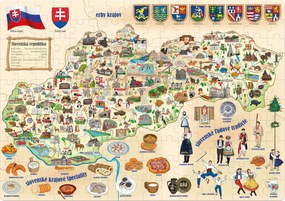 Puzzle Popular - Mapa Slovenska, 160 ks [6953798]