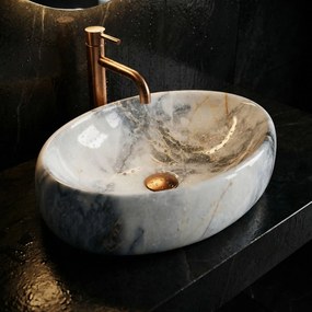 Rea Linda Granit umyvadlo, 49 x 34 cm, imitace kamene-granit lesklý, REA-U2514