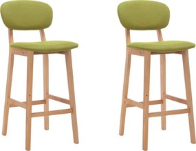 vidaXL Barové židle 2 ks textil [289375] Barva: Zelená