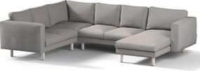 Potah na pohovku IKEA Norsborg rohová, 5-místná se šezlongem barva šedá látka pletený vzor