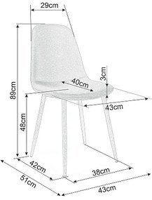 Jídelní čalouněná židle FOX béžová