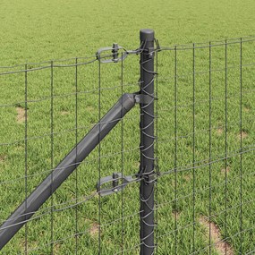 Evropský plot se hroty 10 x 0,4 m Ocel potažená PVC Šedá 3350642