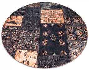 koberec ANTIKA ancient chocolate kulatý, moderní patchwork, řecký omy velikost kruh 200 cm | krásné koberce cz