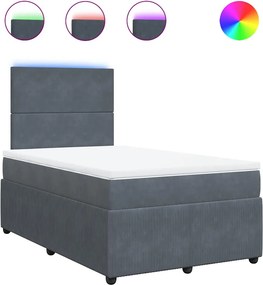 Box spring postel s matrací tmavě šedý 120x190 cm samet 3294581