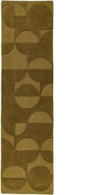 Tmavě zelený ručně tkaný vlněný běhoun 60x230 cm Gigi – Flair Rugs
