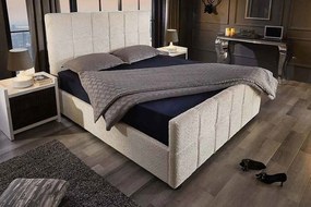 Designová postel Viola 160 x 200 cm krémová