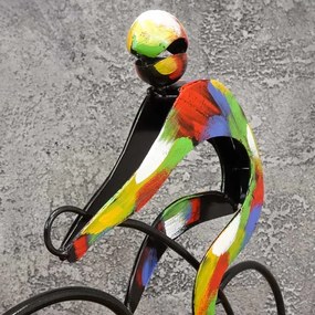 Kovová socha Cyklista