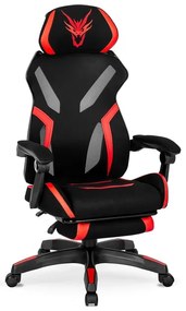 Polohovatelné herní křeslo s područkami Blade červeno černé