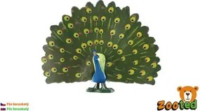 ZOOTED Figurka páv korunkatý / 12 cm / od 3 let
