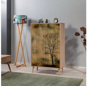 Dřevěná skříň Ananias Tree, výška 127 cm
