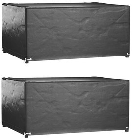 Plachty na zahradní nábytek 2 ks s 8 očky 160x120x75cm obdélník 3155345