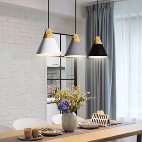 Toolight Toolight, závěsná lampa 1xE27 Scandi A, černá-hnědá, OSW-00146