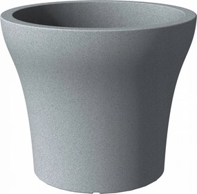 Klasický šedý květináč Scheurich No1 Stone 48 Stony Grey