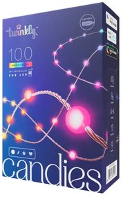 Twinkly TWKP100RGB-T - LED RGB Stmívatelný vánoční řetěz 100xLED 8 m USB Wi-Fi