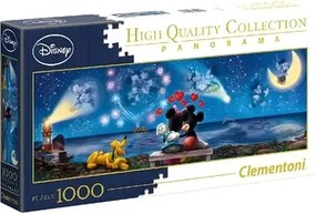 CLEMENTONI Panoramatické puzzle Mickey a Minnie / 1000 dílků / od 14 l