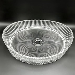Rea Harper, skleněné umyvadlo na desku 500x370x140 mm, čirá, REA-U8525