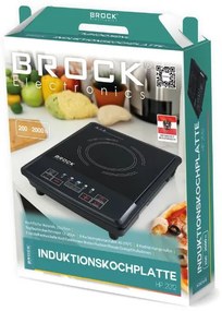 Elektrický indukční vařič Brock, 1 plotýnka 25cm, 2000W, digitální, barevné ikony