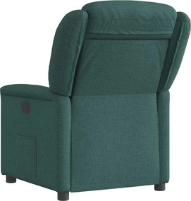 Elektrické polohovací křeslo tmavě zelené textil 3303180