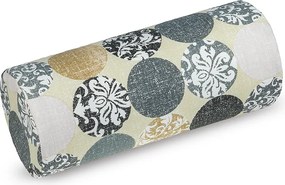 Bellatex Válec Berta - povlak Šedá,Bílá 15 x 35 cm, (průměr)