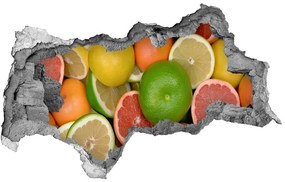 Wallmuralia Nálepka 3D díra Citrusové ovoce 95x73 cm