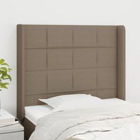 Čelo Postele Typu Ušák Textil Taupe 83 x 16 x 118/128 cm