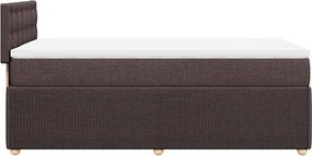 Box spring postel s matrací tmavě hnědá 80x200 cm textil 3289600