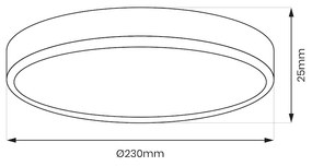 Stropní LED svítidlo Maq, 1x LED 18w, 3000-6500k, b