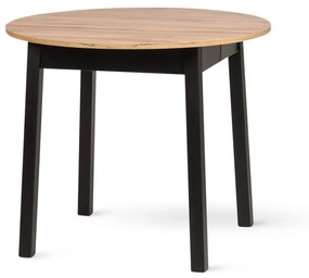 Stima Stůl LUCKY s černou/bílou podnoží Rozměr: průměr 90 cm pevný, Odstín: Dub Lanýž, Odstín podnože: Bílá