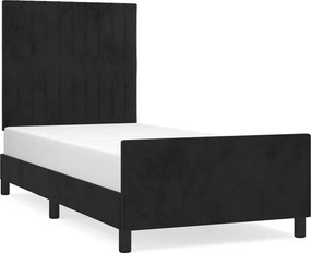 Rám postele s čelem černý 90x200 cm samet 3125857