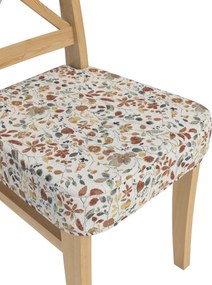 Sedák na židli IKEA Ingolf barva oranžová látka pletený vzor, vzorované