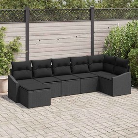 Set pohovek 7 ks Černá polyratan 3346813
