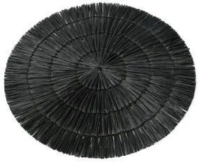 Prostírání Alang Alang Round Black 38 cm Bazar Bizar