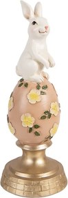Dekorace králík na květovaném vajíčku - Ø 10*26 cm