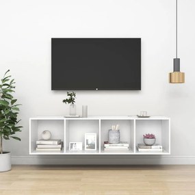 vidaXL Nástěnná TV skříňka bílá 37 x 37 x 142,5 cm dřevotříska