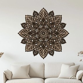 dřevo života 3 vrstvá mandala VDĚČNOSTI Rozměry šxv (cm): 80x80, Zvolte barevný dekor: wenge-javor