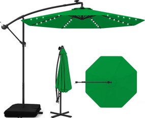 Costway Konzolový deštník Ø300 cm se 40 solárními LED světly a pytli