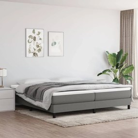 Box spring postel tmavě šedá 200 x 200 cm textil,  3120541