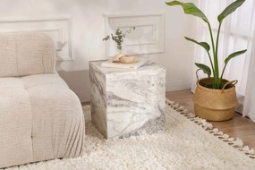 Designový odkládací stolek Taliesin 45 cm vzor mramor frézie