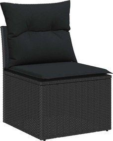 Sada zahradních pohovek 6 ks Černá polyratan 3355802