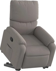 Zvedací polohovací křeslo taupe textil 3204832