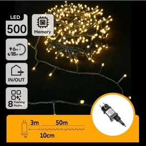 Aigostar - LED Venkovní řetěz 500xLED/6W/230V 50m IP44 teplá bílá