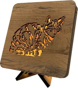 Li-Go "Kočka" lampa 19x19 cm provedení povrchu: bříza