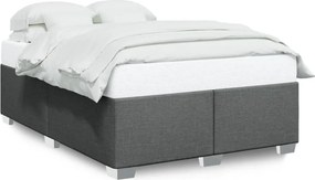 Rám postele bez matrace tmavě šedý 140 x 190 cm textil 3284472