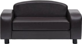 Pohovka pro psy hnědá 80 x 50 x 40 cm umělá kůže 170966