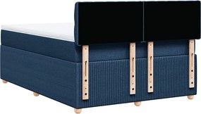 Box spring postel s matrací modrá 140x200 cm textil 3287492