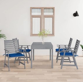 vidaXL Zahradní jídelní židle s poduškami 4 ks masivní akáciové dřevo [3078409] Barva: Královská modř