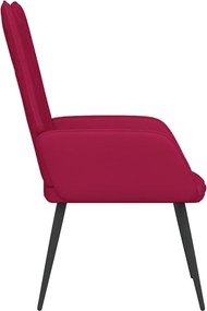 Relaxační křeslo vínové samet 327682