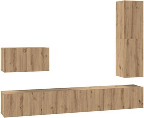 Sestava TV skříněk 4 ks Artisanový dub Kompozitní dřevo 3393329