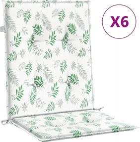 vidaXL Podušky na židli s nízkým opěradlem 6 ks textil [361330] Barva: zelená a růžová